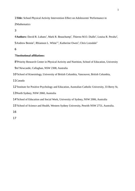 Pdf Effects Of A School Based Physical Activity Intervention On