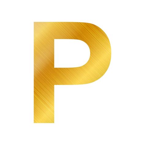 흰색 배경 벡터에 영어 알파벳 골드 질감 문자 P 프리미엄 벡터