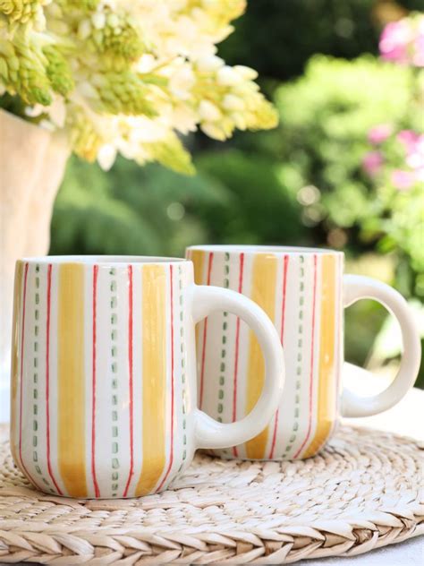 Citrus Stripe Mug The Palms Sydney