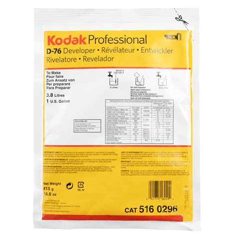Kodak D 76 Powder Film Developer