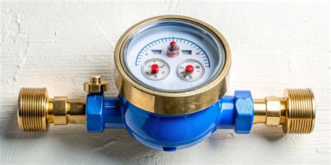 Water Consumption Meter Meter Measures Water Usage Each Month AI Created Content Stock