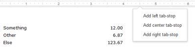 Text Formatting How Can I Align Decimals In Google Documents Editing Web Applications Stack