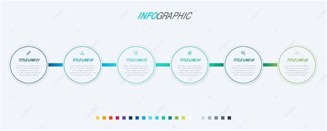 Circle Infographics Timeline Template With 6 Options Info Chart Graphs Vector Info Chart