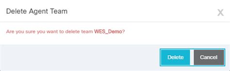 Delete An Agent Team