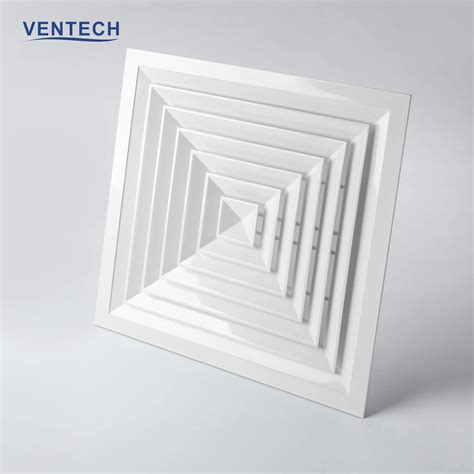 Air Terminal Way Diffuser Square Ceiling Return Air Ventilation Diffusers Way Diffuser And