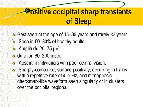 Positive Occipital Sharp Transients Of Sleep Posterior Slow Wave Tra
