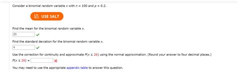 Solved Consider A Binomial Random Variable X With N100 And