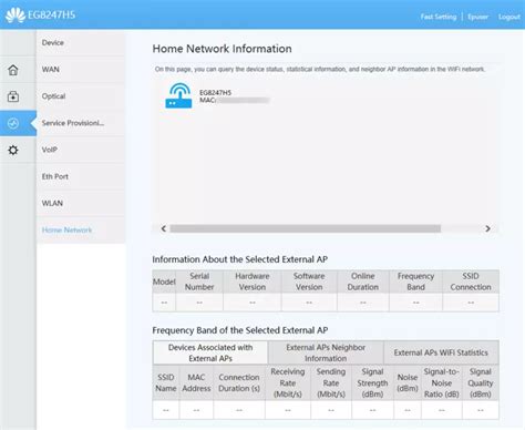 All Screenshots For The Huawei Echolife Eg H
