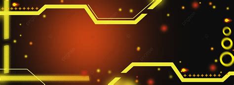 Technology Sensitive Yellow Geometric Banner Background Light Effect Yellow Page Rollover