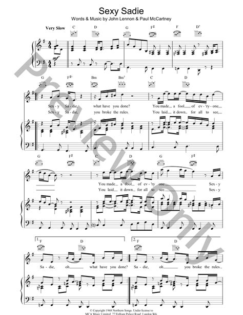 Sexy Sadie Pvg Sheet Music Jw Pepper