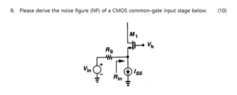 Solved Please Derive The Noise Figure NF Of A CMOS Chegg Com