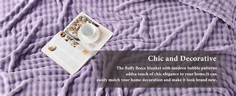 Sochow Dusty Pink Bubble Fleece Blanket For Couch Super Soft Cozy Cute