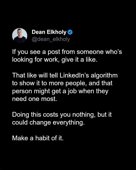 Dean Elkholy On Linkedin Why You Should Do This 1 It Costs You Nothing 2 It Could Lead To