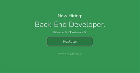 back end developer at gozem
