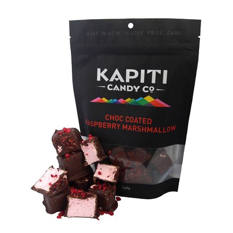 Choc Coated Raspberry Marshmallow Kapiti Candy Co