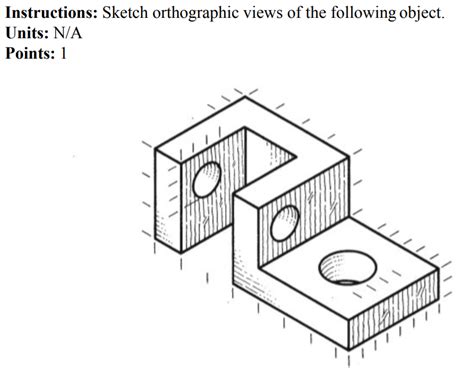 solved instructions sketch orthographic views of the
