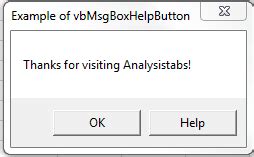 VBA MsgBox Excel Examples Message Box Macros