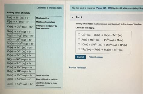 Solved Constants I Periodic Table You May Want To Reference Chegg Com