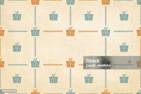 빈티지 색상 베이 지 세미 원활한 배경 의 그림을 벡터 옅은 파란색과 둔 오렌지 레드 파티와 축 하 선물 상자 창백한 그런 지 베이 지 바탕에 뻗 치고 라인을 싸서 0명에