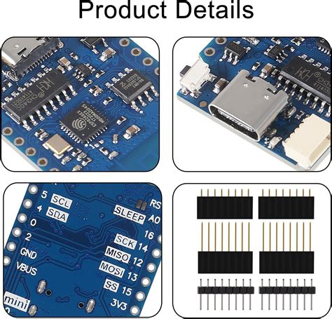 5pcs WeMos D1 Mini V4 0 0 Tipo C USB WiFi Internet De Las Cosas Basado En La Junta ESP8266 4MB