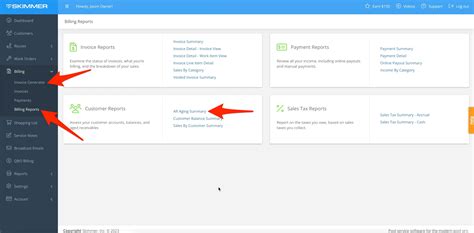 Skimmer Billing Report AR Aging Summary Pool Software Videos Tutorials Skimmer