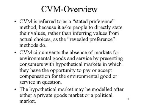 Contingent Valuation Method Cvm The Contingent Valuation Method