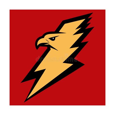 Eagle Clutching Lightning Bolt Logo Stock Vector Illustration Of Signage Lightning 381161388