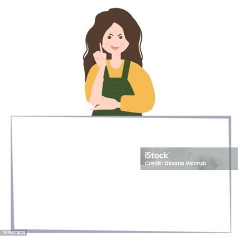 포스터와 함께 의심하는 소녀 텍스트를위한 흰색 시트가있는 사려 깊은 여성의 벡터 일러스트레이션 걱정하는에 대한 스톡 벡터 아트