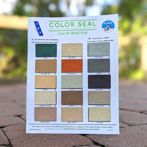 Concrete Color Chart Seal H₂cool Innovative Concrete