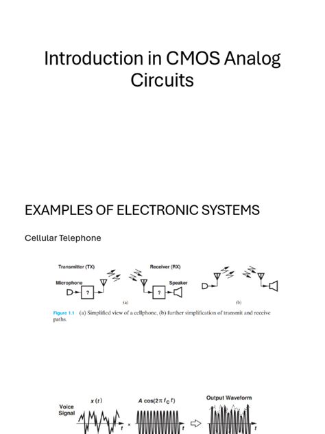 Introduction In Cmos Analog Circuits Pdf