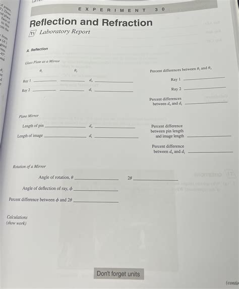 solved reflection and refraction 11 ﻿laboratory reporta