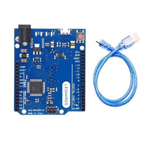 Макетная плата leonardo r3 с usb кабелем atmega32u4 для arduino