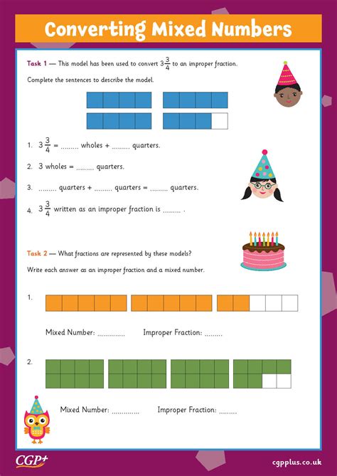 Converting Mixed Numbers Problems Year 5 Cgp Plus
