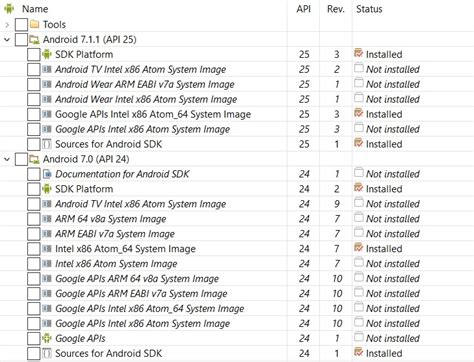 Unable To Find System Image For Mobile In Api 25 Android 711