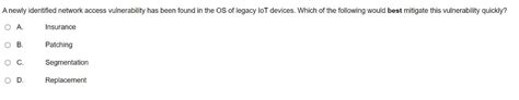 solved a newly identified network access vulnerability has