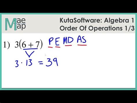 Free Algebra 1 Order Of Operations Worksheet Download Free Algebra 1