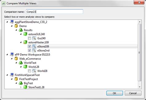 Comparing Analysis Views In Eggplant Performance Analyzer Epp Docs