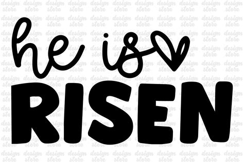 He Is Risen Svg Christian Svg Graphic By Design Store · Creative Fabrica