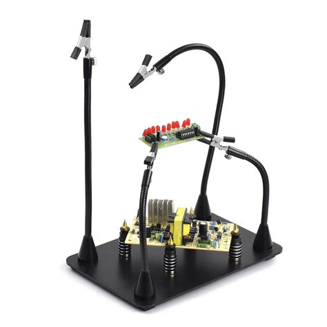 Newacalox Magnetic Pcb Board Fixed Clip Fixture Flexible Arm Soldering Third Hand Soldering Iron