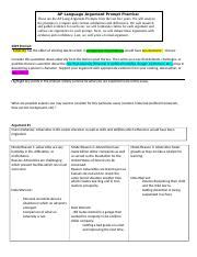 Analyzing AP Language Argument Prompts A Comparative Study Course Hero
