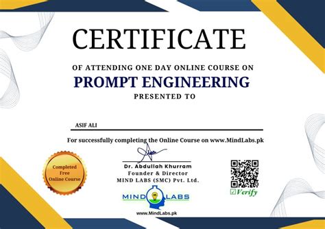 Asif Ali On Linkedin Completed My Prompt Engineering Course