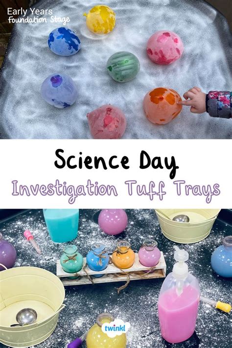 Investigation Eyfs Tuff Tray Ideas Tuff Tray World Science Day Eyfs
