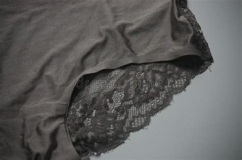 Women Gray Panties And Apparels On White Background Stock Image