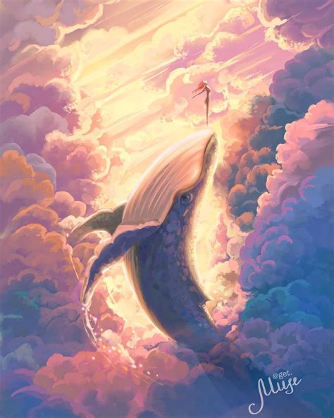 Whale Clouds Whales In The Sky Art Floating Sea