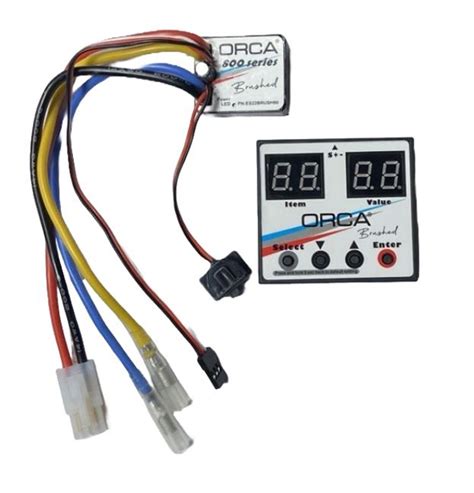 Orca 800 Series 80a Waterproof Brushed Esc W Programming Card And Tamiya Plugs