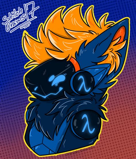 Orange Protogen Headshot Commission By Shilohdraws17 On Deviantart