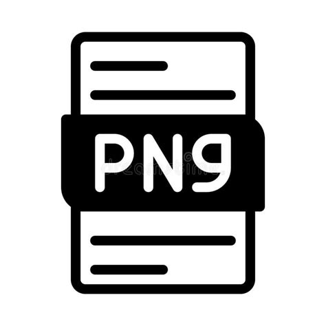 Png File Type Icon Files Document Graphic Design With Outline Style Vector Illustration Stock