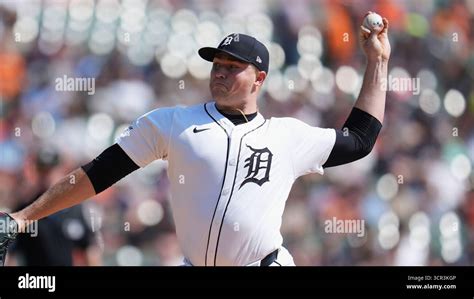 Detroit Tigers Pitcher Tarik Skubal Throws Against The Cleveland