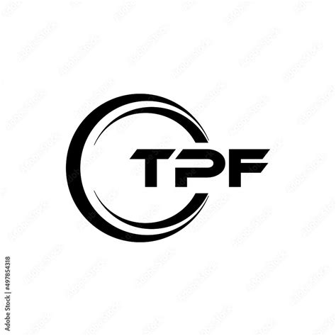 Tpf Letter Logo Design With White Background In Illustrator Vector Logo Modern Alphabet Font