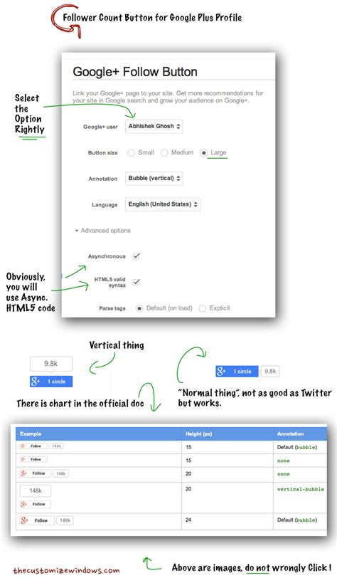 Follower Count Button For Google Plus Profile